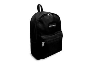 everest luggage basic backpack, black, medium