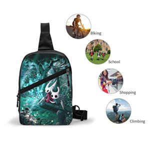 Ho-Llow Kn-Ight Gaming Chest Bag Sling Backpack For Men & Women Crossbody Daypack Lightweight Shoulder Bag