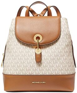 michael michael kors raven medium backpack vanilla/acorn one size