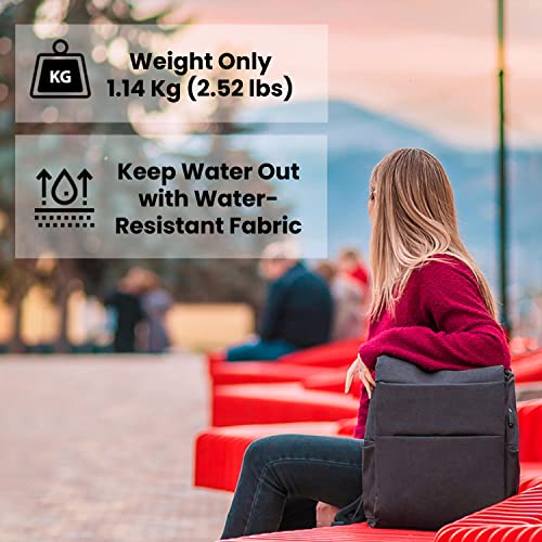 Nordace Nelson Smart Travel Backpack for Men & Women with USB Charging Port, Water Resistant - Everyday Laptop Backpack for Work, School, College - 15.6 Inch (Black)