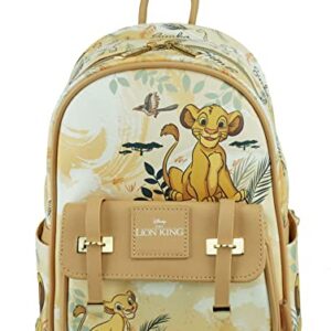 Disney The Lion King Simba and Nala Wondapop 11 Inch Vegan Leather Mini Backpack