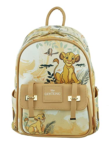 Disney The Lion King Simba and Nala Wondapop 11 Inch Vegan Leather Mini Backpack