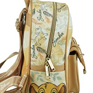 Disney The Lion King Simba and Nala Wondapop 11 Inch Vegan Leather Mini Backpack