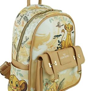 Disney The Lion King Simba and Nala Wondapop 11 Inch Vegan Leather Mini Backpack