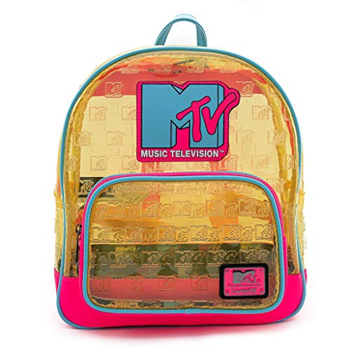 Loungefly MTV Clear Neon PVC Mini Backpack