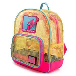 Loungefly MTV Clear Neon PVC Mini Backpack