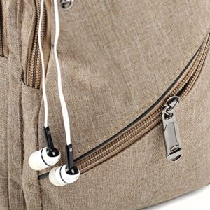 WESTEND Crossbody Sling Bag Backpack with Adjustable Strap for Men and Women, Khaki