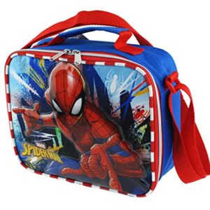 Marvel - Spider-Man Deluxe 16 Inch Large Backpack and Lunch Box Set - Perfect Swing