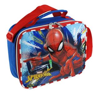 Marvel - Spider-Man Deluxe 16 Inch Large Backpack and Lunch Box Set - Perfect Swing