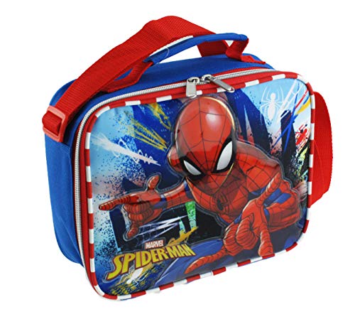 Marvel - Spider-Man Deluxe 16 Inch Large Backpack and Lunch Box Set - Perfect Swing