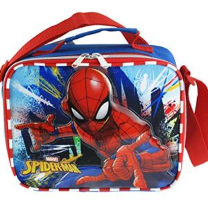 Marvel - Spider-Man Deluxe 16 Inch Large Backpack and Lunch Box Set - Perfect Swing