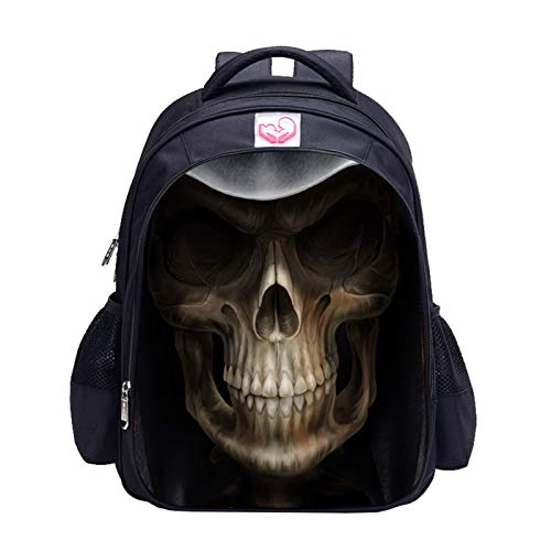 MATMO Skull Backpack Cool Halloween Cartoon Kids Backpack for Boys Bookbag School Bag