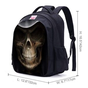 MATMO Skull Backpack Cool Halloween Cartoon Kids Backpack for Boys Bookbag School Bag