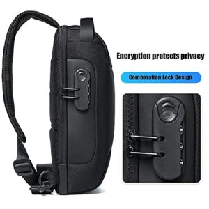 Anti Theft Sling Bag,USB Charging Sport Sling Anti-theft Shoulder Backpack, Waterproof Multi-functional Crossbody Bags (C-MICAI)