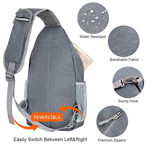 ZOMAKE Sling Bag for Women Men, Small Sling Backpack Chest Crossbody Bag Daypack for Travel Day Trip