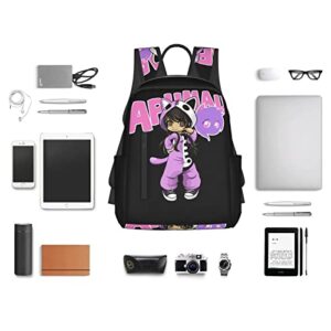 YAOJIAADM Cartoon Game Backpack Anime Game Casual Daypacks Wear-Resistant Travel Bags Bookbag for Boys Girls Teens Black