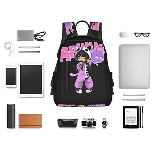 YAOJIAADM Cartoon Game Backpack Anime Game Casual Daypacks Wear-Resistant Travel Bags Bookbag for Boys Girls Teens Black