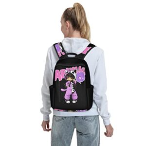 YAOJIAADM Cartoon Game Backpack Anime Game Casual Daypacks Wear-Resistant Travel Bags Bookbag for Boys Girls Teens Black