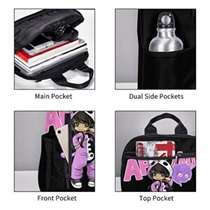 YAOJIAADM Cartoon Game Backpack Anime Game Casual Daypacks Wear-Resistant Travel Bags Bookbag for Boys Girls Teens Black