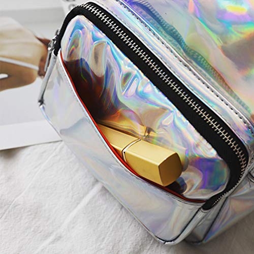 Holographic Backpack Clear Mini Backpack Hologram School Shoulder Bag Casual Backpack Casual School Backpack