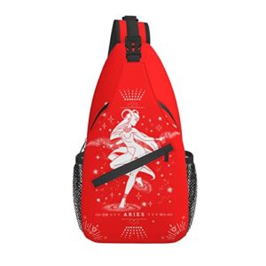 aries constellation sling bag chest bag zodiac sign crossbody bags for mens womens