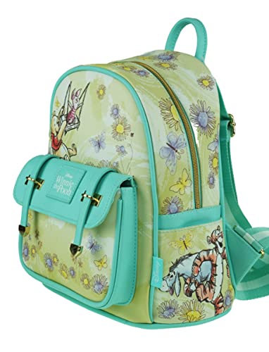 KBNL Winnie The Pooh 11 inches Faux Leather Mini Backpack - A21773, Multicoloured, Medium