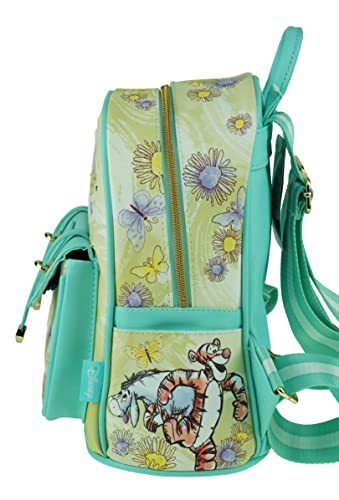 KBNL Winnie The Pooh 11 inches Faux Leather Mini Backpack - A21773, Multicoloured, Medium