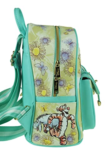 KBNL Winnie The Pooh 11 inches Faux Leather Mini Backpack - A21773, Multicoloured, Medium