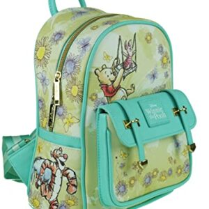 KBNL Winnie The Pooh 11 inches Faux Leather Mini Backpack - A21773, Multicoloured, Medium