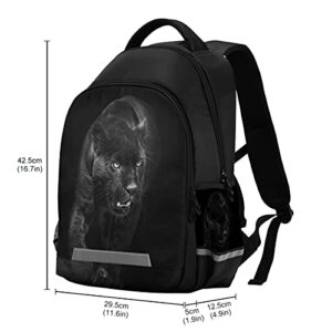 Panther In Dark Backpack for Students Boys Girls School Bag Travel Daypack Rucksack