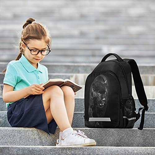 Panther In Dark Backpack for Students Boys Girls School Bag Travel Daypack Rucksack