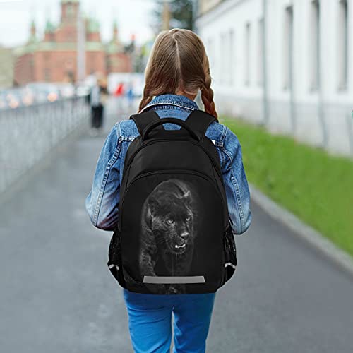 Panther In Dark Backpack for Students Boys Girls School Bag Travel Daypack Rucksack