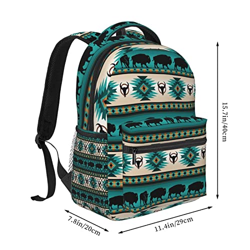 Gelxicu Native Backpack School Bags Laptop Casual Bag Native American Backpack Casual Daypack School Bag