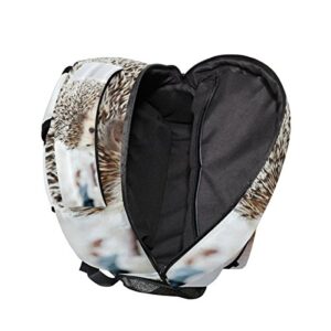 Hedgehog School Backpack for Boys Girls Bookbag Travel Bag One Size