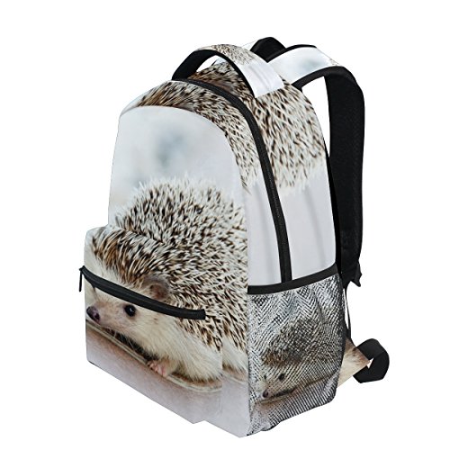 Hedgehog School Backpack for Boys Girls Bookbag Travel Bag One Size