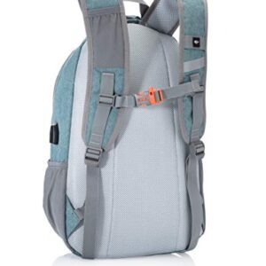 One Trail Daypack | 20L Laptop Backpack | USB Charging Port (Teal Colorblock)