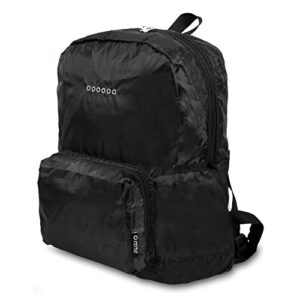 j world new york buena folding backpack, black, 6 x 11 x 15.7 (h x w x d)