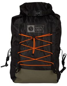 salty crew thrill seeker black roll top backpack