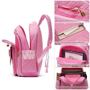 Backpack for Kids Girls School Backpack with Lunch Box Preschool Kindergarten BookBag Set