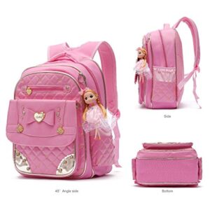 Backpack for Kids Girls School Backpack with Lunch Box Preschool Kindergarten BookBag Set