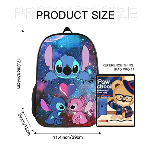 Cartoon Backpack 3D Printing High Capacity Multifunction Durable Casual Backpacks 17 Inch