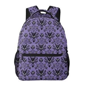 vgfjhndf casual backpack haunted mansion laptop backpack business travel anti theft durable casual daypack bag for men women school