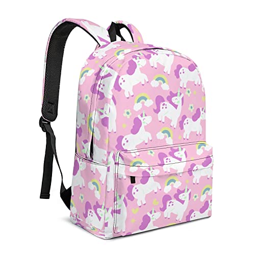 Cute Unicorns Backpack Lightweight Backpacks Durable Laptop Backpack Shoulders Bag Hiking Travel Bag Casual Daypack