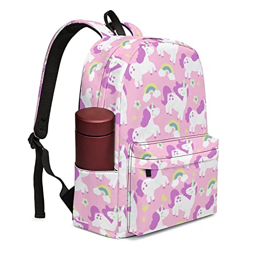 Cute Unicorns Backpack Lightweight Backpacks Durable Laptop Backpack Shoulders Bag Hiking Travel Bag Casual Daypack