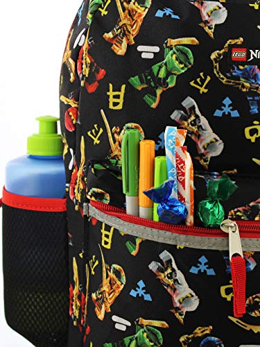 Lego Ninjago Masters of Spinjitzu Boys 16 Inch School Backpack (One Size, Lego Ninjago)