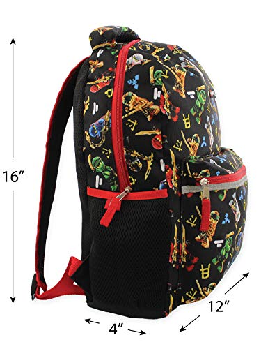 Lego Ninjago Masters of Spinjitzu Boys 16 Inch School Backpack (One Size, Lego Ninjago)