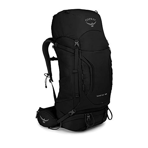 Osprey Kestrel 58 Men's Backpacking Backpack, Black, Medium/Large