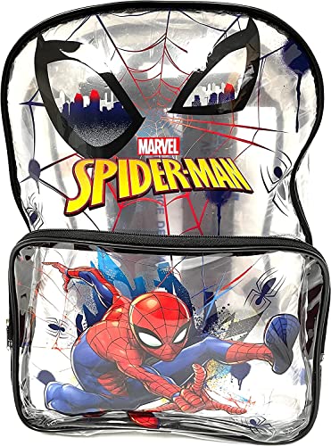 Spiderman 16'' clear pvc school backpack