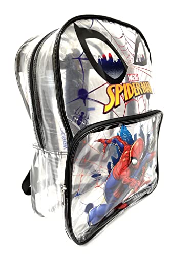 Spiderman 16'' clear pvc school backpack