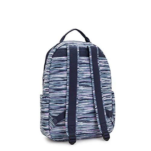 Kipling Seoul Large Printed 15" Laptop Backpack Brush Stripes